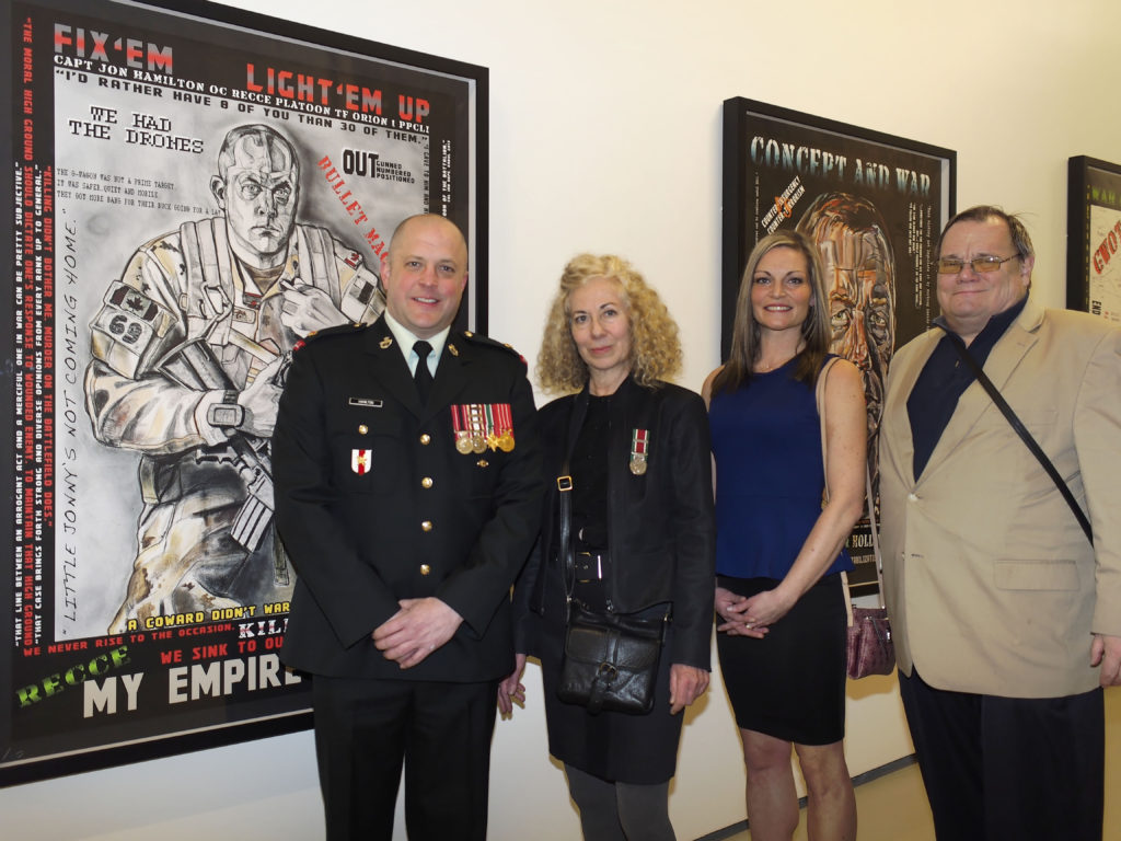 Maj Jon Hamilton, Gertrude Kearns, Hailey Peets., Eric Morse in front ...